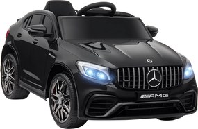 Dětské vozidlo HOMCOM 12V Mercedes-Benz AMG GLC63S COUPE licencovaný elektrický automobil s dálkovým ovládáním a bezpečnostními pásy, 2 x 35W motory,