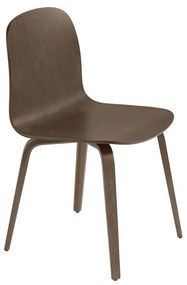 Muuto Židle Visu, wood base, stained dark brown