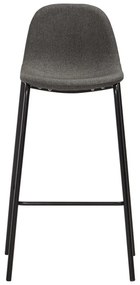 Petromila Barové židle 4 ks tmavě šedé textil