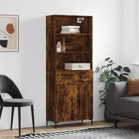 Skříň highboard kouřový dub 69,5 x 34 x 180 cm kompozitní dřevo,  3200518