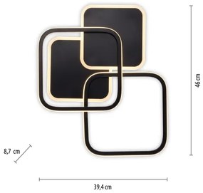 Leuchten Direkt 14117-18 - LED Stropní svítidlo SEVENT LED/36W/230V černá