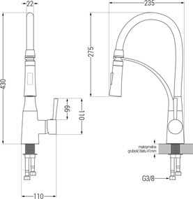 Mexen ASTER - VYSOKÁ BATERIE, Černá/Zlatá, 73450-57