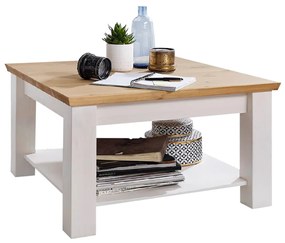 Konferenční stolek Marone - malý, dekor bílá-dřevo, masiv, borovice