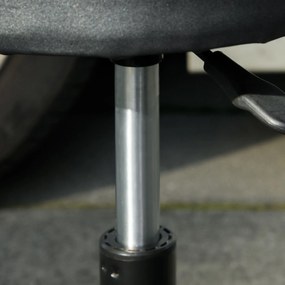 HOMCOM Mechanická Židle, Servisní Stolik, Otočné Sedadlo, Nastavitelná Výška, Kolečková Pracovní Židle s Přihrádkou 100 kg pro Garáž a Automobilové O…