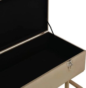 Lavice s úložným prostorem 105 cm béžová samet 247574