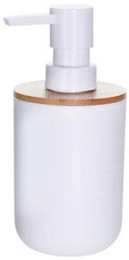 Orion Dávkovač mýdla, bílý, bambus, kulatý WHITNEY 0,33 l