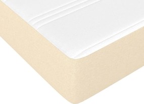 vidaXL Box spring postel s matrací 90x200 cm textil [3144050] Barva: krémová
