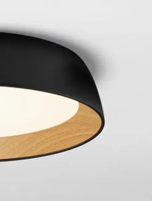 LED stmívatelné černo-dřevěné designové stropní svítidlo Sigi