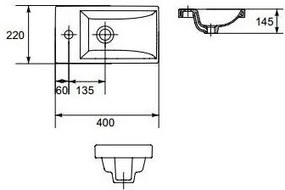 Cersanit COMO - skříňkové umyvadlo 40cm, K32-001-BOX