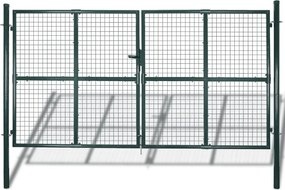 vidaXL Dvoukřídlá plotová brána práškově lakovaná ocel [142025]