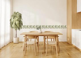 Samolepící bordura na zeď Olivová Ratolest Na Bílé | 5 m x 13.8 cm | DWB8519