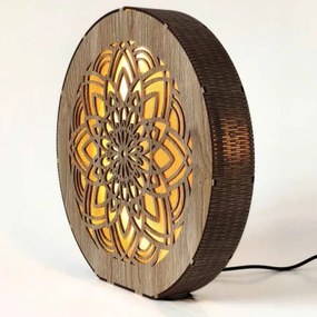 Dřevěná LED lampa Mandala se stmíváním | Stolní svítidlo| SENTOP LED0608