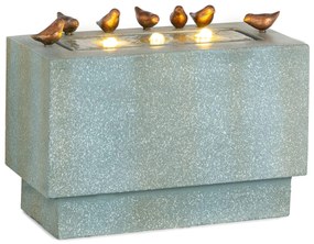 Waterbirds, zahradní fontána, LED, 60 x 47 x 30 cm, cement, hliník, šedá