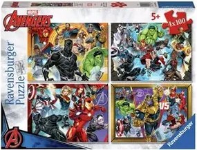 Ravensburger Avengers: Superhrdinové - 4x100 dílků / od 5 let