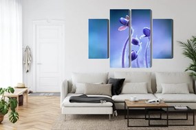 Vícedílný obraz Jemné Květiny V Makro Měřítku Nedostatek Nedostatek Přírodní plátno 200x150