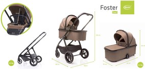 4Baby Kočárek 2v1 FOSTER  mokka