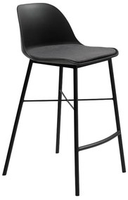 OnaDnes -20% Černá plastová barová židle Unique Furniture Whistler 68 cm