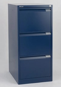 Kartotéka A4 kovová Bisley BS3E/FLS [světle šedá, strukturovaný lak, standardní úchytky (prolis)]