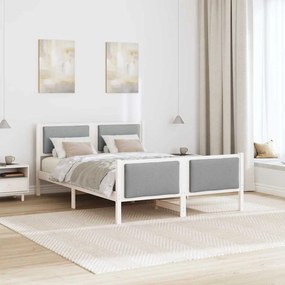 Rám postele s čelo Světle šedá 150 x 200 cm textil 3394262
