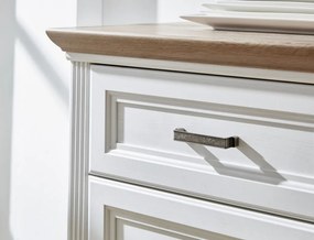 Komoda se zásuvkami Jasmin, bělená pinie/dub