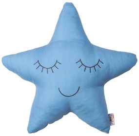 Modrý dětský polštářek s příměsí bavlny Mike & Co. NEW YORK Pillow Toy Star, 35 x 35 cm