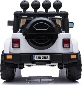 LEAN CARS Elektrické autíčko Jeep BRD-7588 bílé 4x4