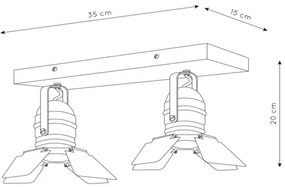 Lucide 17997/02/66 - Bodové svítidlo PICTO 2xGU10/35W/230V růžová
