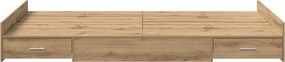 Rám postele s úložným prostorem Artisanový dub 120 x 200 cm 3335308