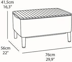 KETER SALEMO Set balkonový, grafit/šedá 17205935