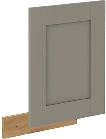 Kuchyňská dvířka LUNA ZM 570x446 soklová lišta: dub artisan, barva dvířek: světle šedá CLAY
