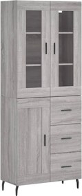 Skříň highboard šedá sonoma 69,5 x 34 x 180 cm kompozitní dřevo 3198679