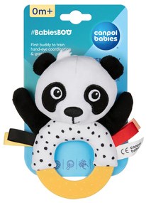 Canpol babies Senzorická hračka PANDA s kousátkem a chrastítkem BabiesBoo