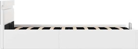 Rám postele LED s úložným prostorem bílý umělá kůže 90 x 200 cm 285546