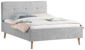 OnaDnes -20% Šedá čalouněná dvoulůžková postel Meise Möbel Smart 140 x 200 cm