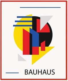 Zarámovaný digitální tisk Bauhaus minimal