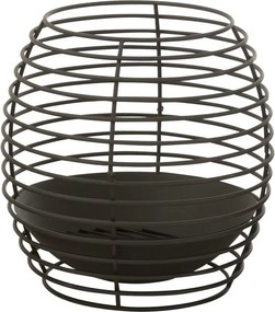 Černo-hnědé železné kulaté ohniště Tippo - Ø 50*50 cm