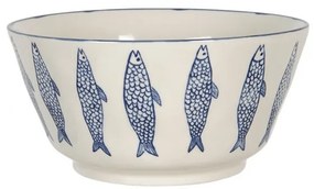 Keramická miska s modrým dekorem ryb Atalante