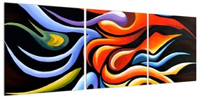 Abstraktní obraz - malba (120x40 cm)