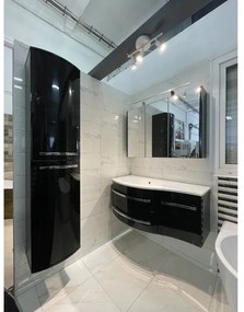 Kingsbath Vanessa Black 100 zrcadlová skříňka do koupelny s LED osvětlením