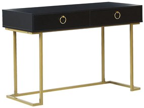 Konzolový stolek se 2 zásuvkami černý/zlatý WESTPORT Beliani