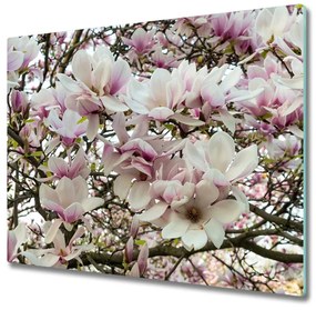 Skleněná krájecí deska Květiny Magnolia 60x52 cm