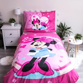 Dětské povlečení z mikrovlákna MINNIE SWEET LIKE ME růžové Rozměr povlečení: 70 x 90 cm | 140 x 200 cm
