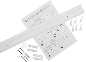 Dekodum Stropní kolejnice z PVC dvouřadá bílá Délka: 150 cm, Typ přichycení: žabky