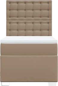 Box spring postel s matrací cappuccino 90x200 cm umělá kůže 3293007