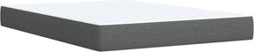 Box spring postel s matrací tmavě šedá 140x200 cm textil 3285478