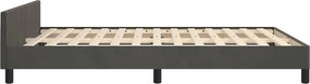 Rám postele bez matrace tmavě šedý 140 x 190 cm samet 3125935
