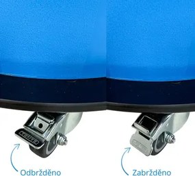 Denox INDUSTRIAL hnědá / Odpadkový koš / 100 l / s víkem / PP plast