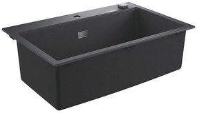 Grohe - Kompozitní dřez K700 s automatickým odtokem, 78x51 cm, granitová černá 31652AP0