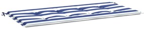 vidaXL Poduška na zahradní lavici modré a bílé pruhy 100x50x3cm oxford