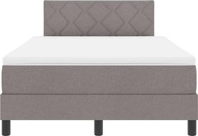 Postel s boxspringem s čelo Taupe 120 x 200 cm textil 3338759